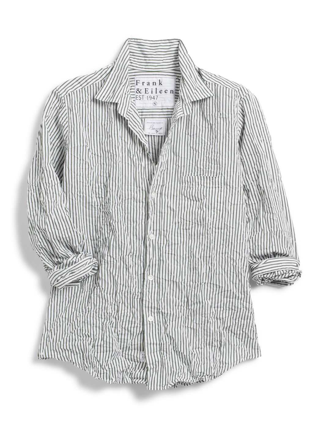 Frank and Eileen Barry Button Up Top (green stripe)– HIVE