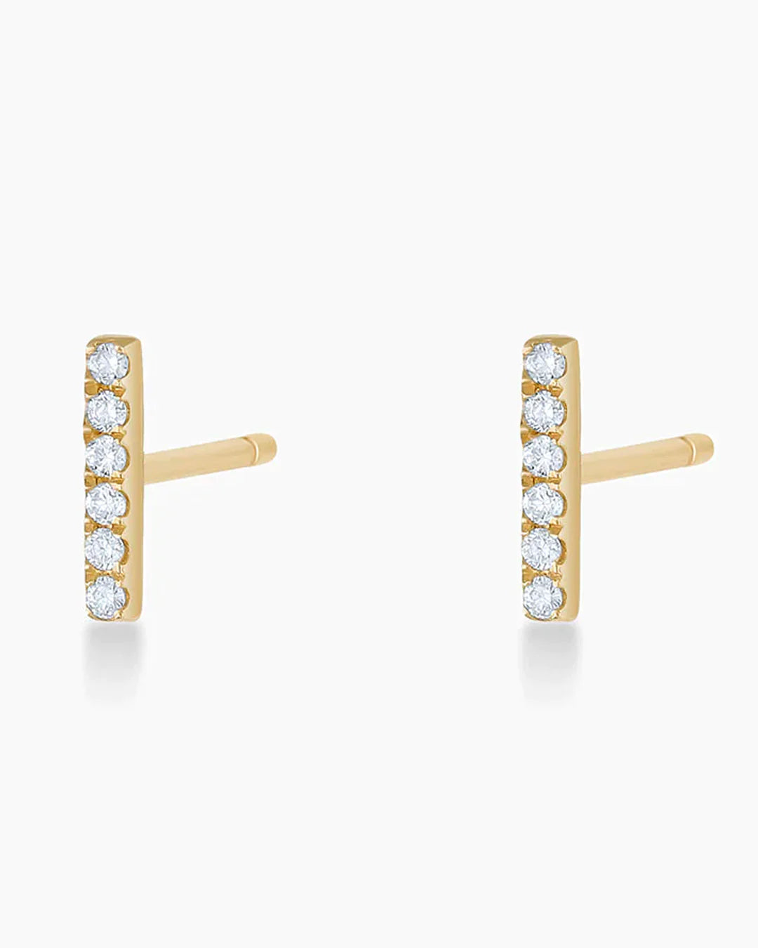 EF Collection 14K Diamond Mini Bar Stud Earring – HIVE